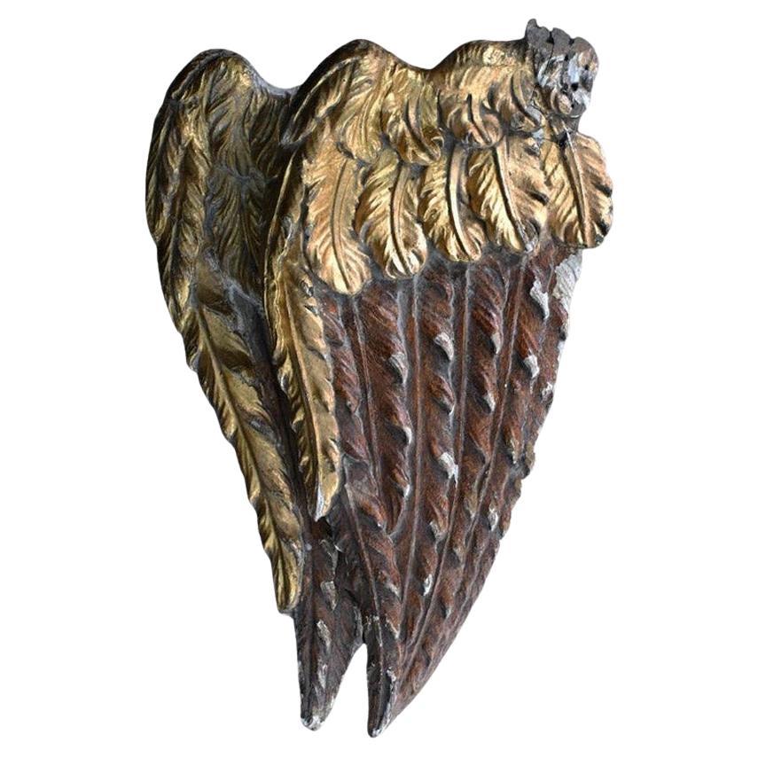 19th Century hand carved Angel Wings For Sale at 1stDibs