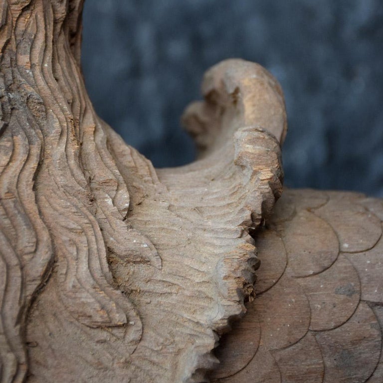 19th Century Hand Carved English Stately Home Mythological Heraldic ...