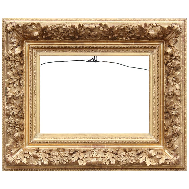 19th Century Hand-Carved French Baroque / Florentine Style Gilt Frame ...