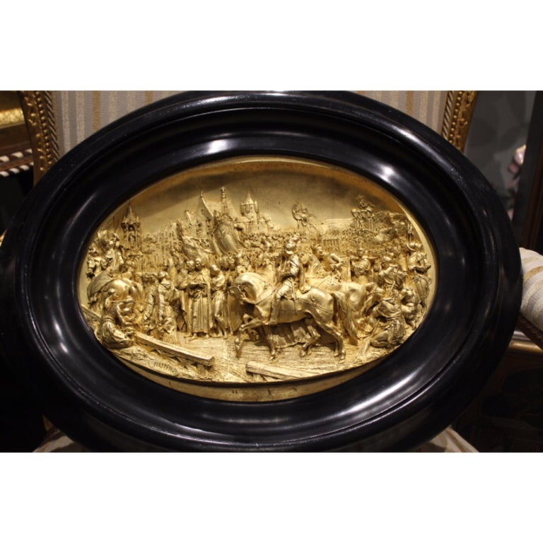 19th Century, Hand-Carved Meerschaum Bas Relief Plaque, Justin Mathieu ...