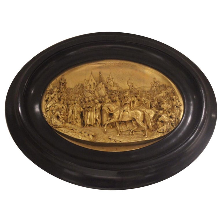 19th Century, Hand-Carved Meerschaum Bas Relief Plaque, Justin Mathieu ...