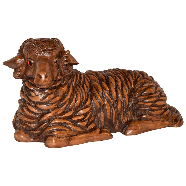 19th Century Hand-Carved Sheep at 1stDibs