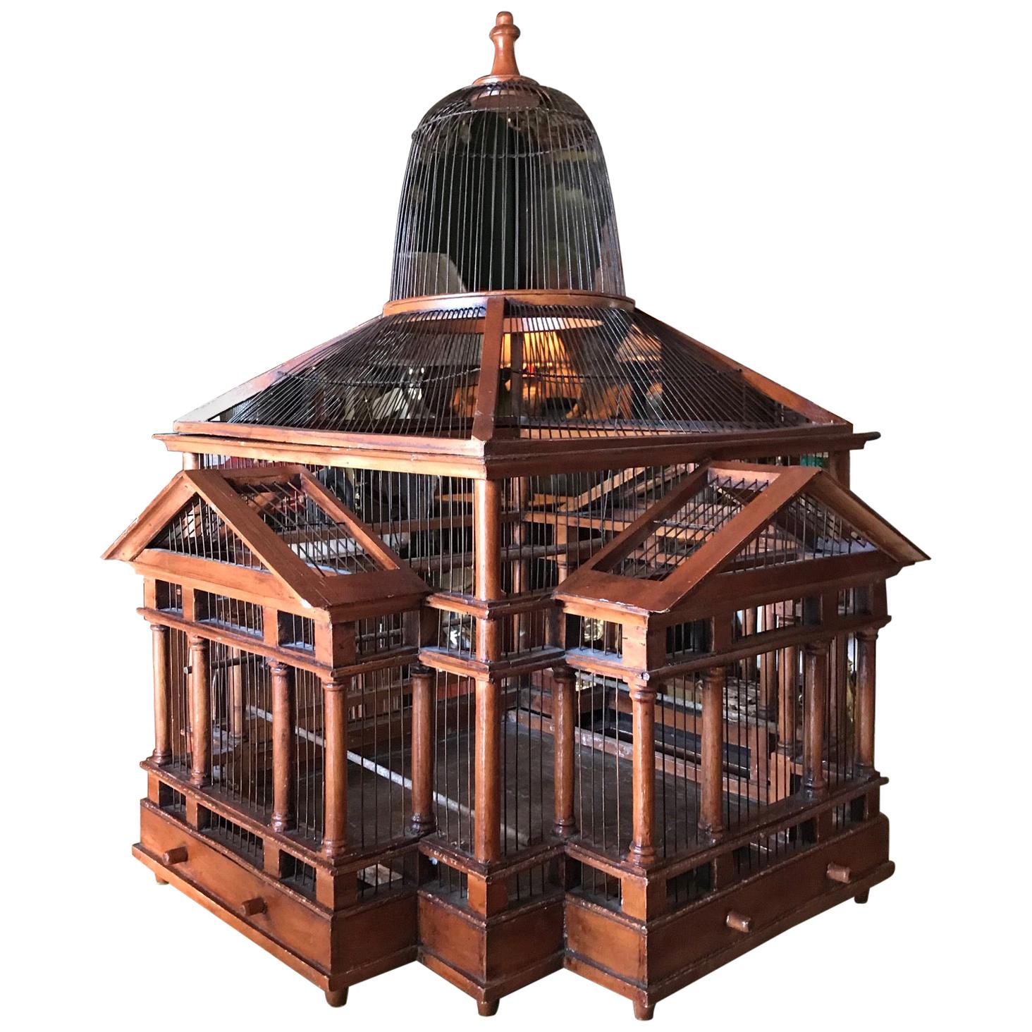 19th C Handcrafted Birdcage Decorative Interior Design Element ...