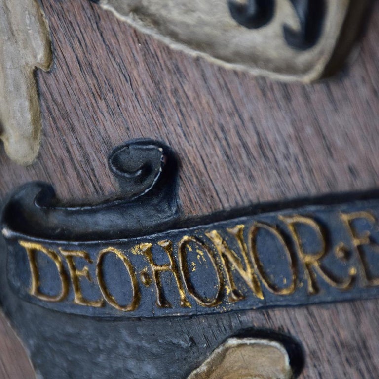 19th century hand crafted family shield For Sale at 1stDibs