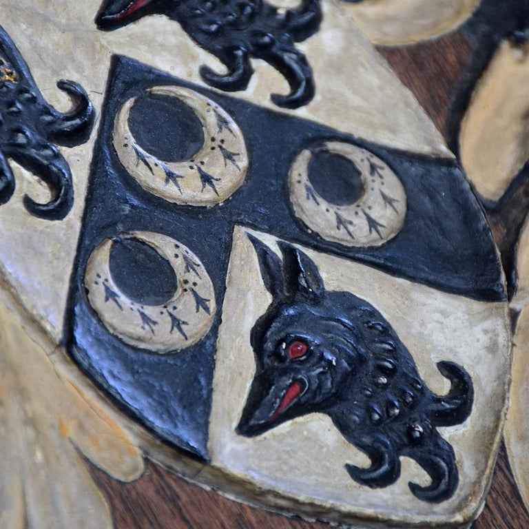 19th century hand crafted family shield For Sale at 1stDibs