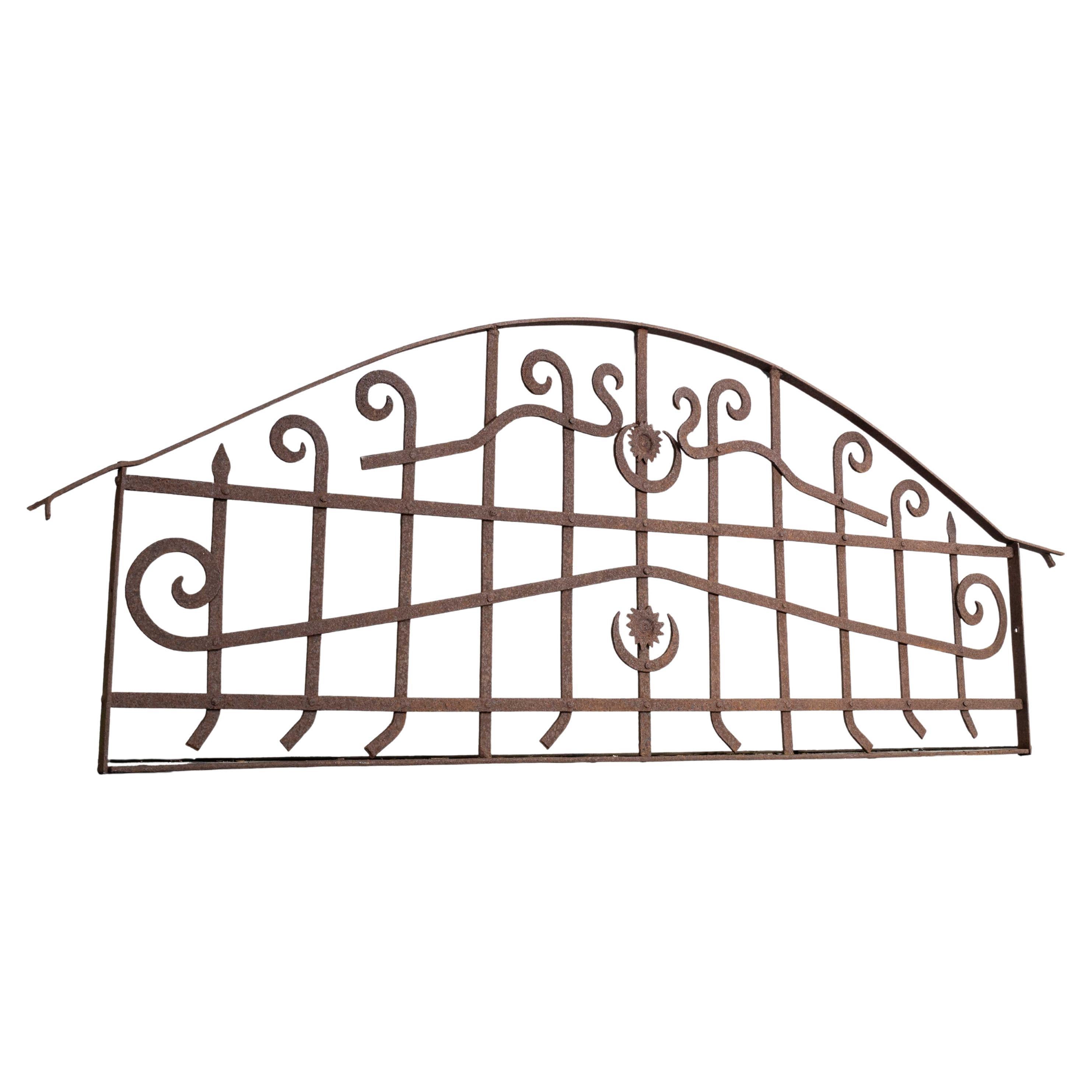 19th Century Hand Forged Iron Gate Door Topper Arch (3416) For Sale at ...