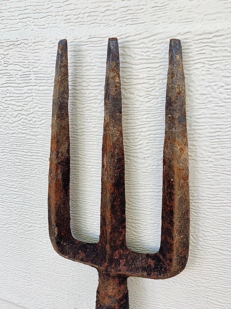 19th Century Hand Forged Iron Harpoon with Wooden Handle For Sale at ...