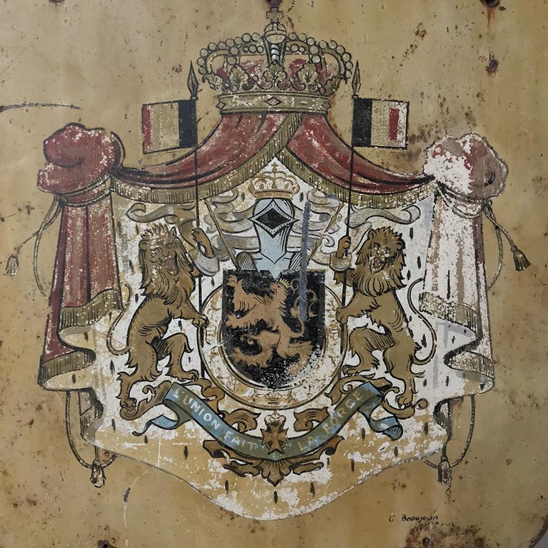 19th Century Hand-Painted French Royal Crest of Arms at 1stDibs