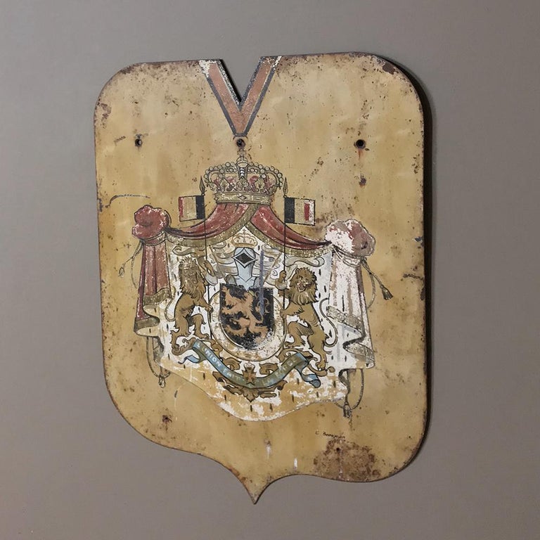 19th Century Hand-Painted French Royal Crest of Arms at 1stDibs
