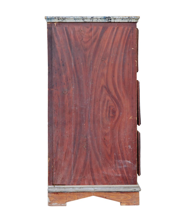 19th century hand painted Swedish chest of drawers For Sale at 1stDibs