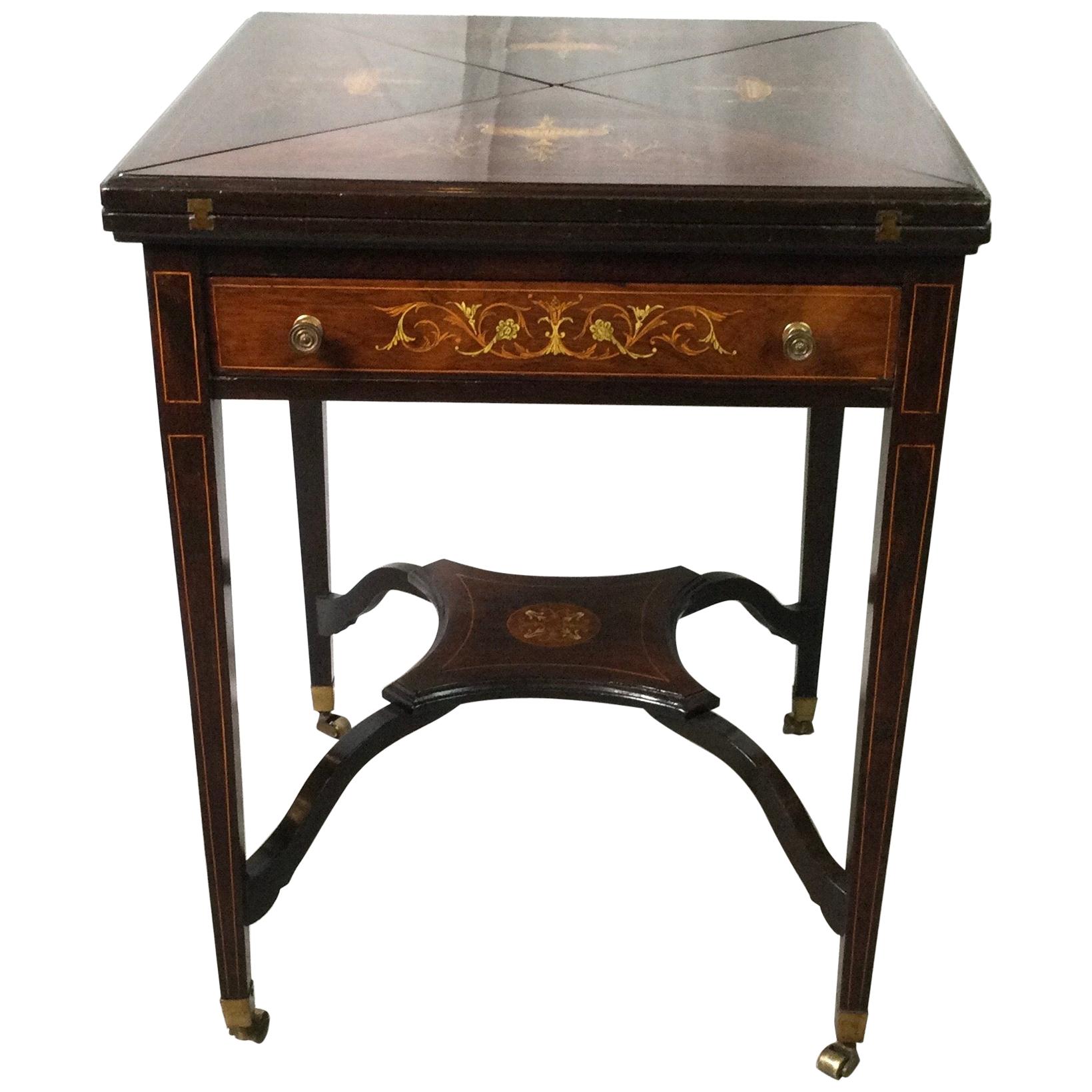 19th Century Mahogany Game Table With Elaborate Carved Base For Sale at ...