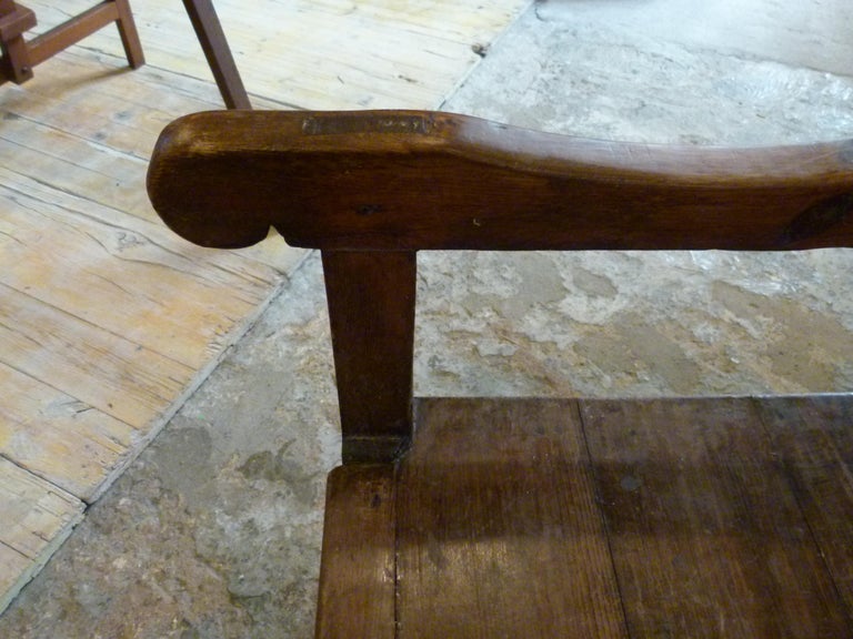 19th Century Hardwood Colonial Style Bench at 1stDibs