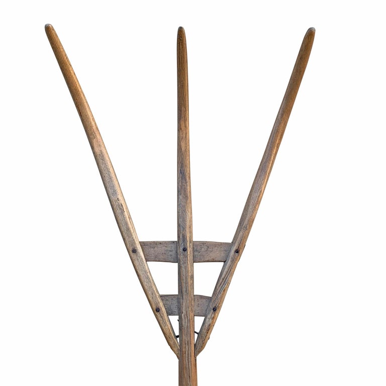 19th Century Hay Fork on Custom Wall Mount at 1stDibs