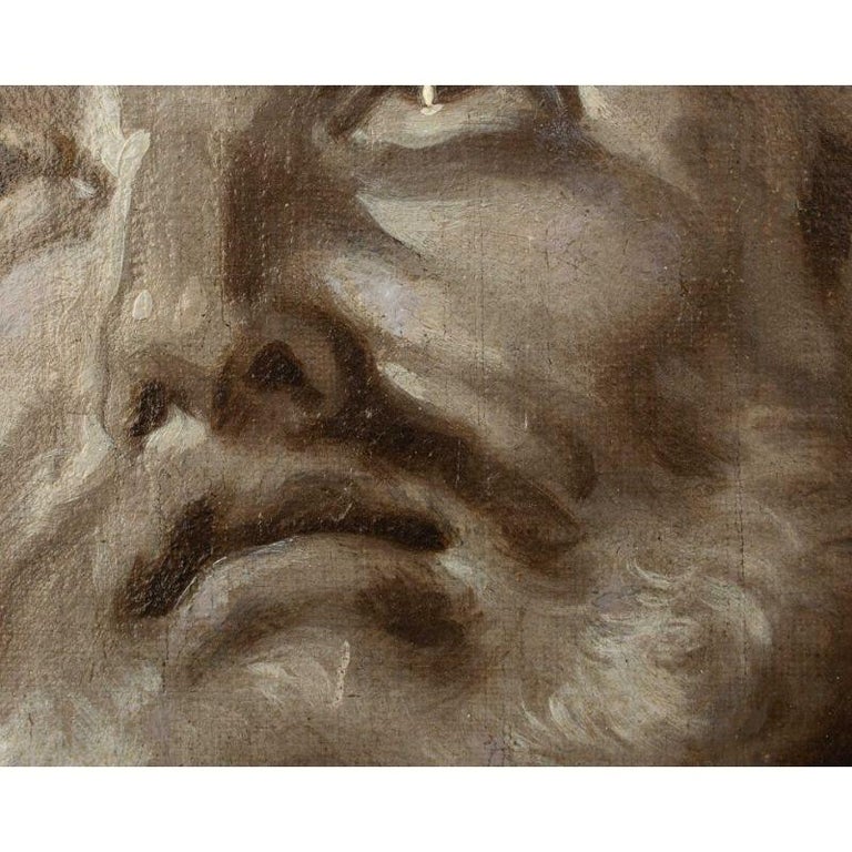 19th Century Head of St. Peter Painting Oil on Canvas by Follower of ...