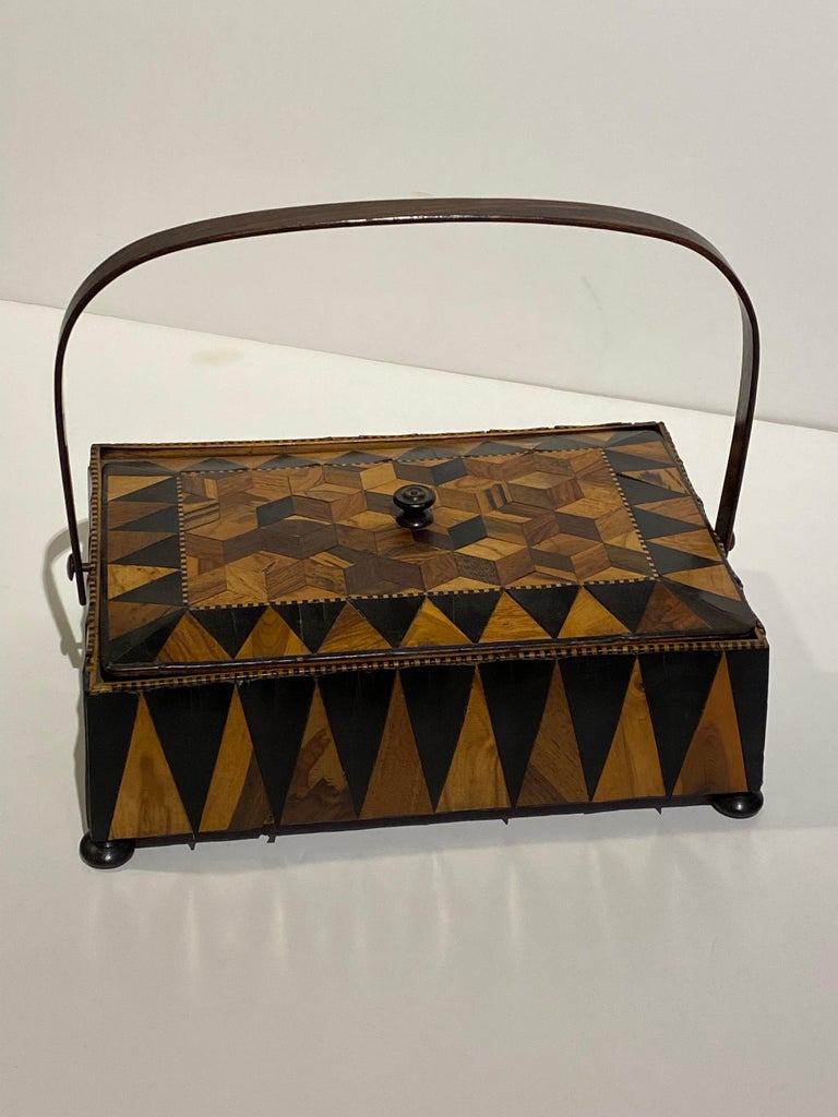 19th Century Highly Decorative Walnut Trunbridge Parquetry Box from ...