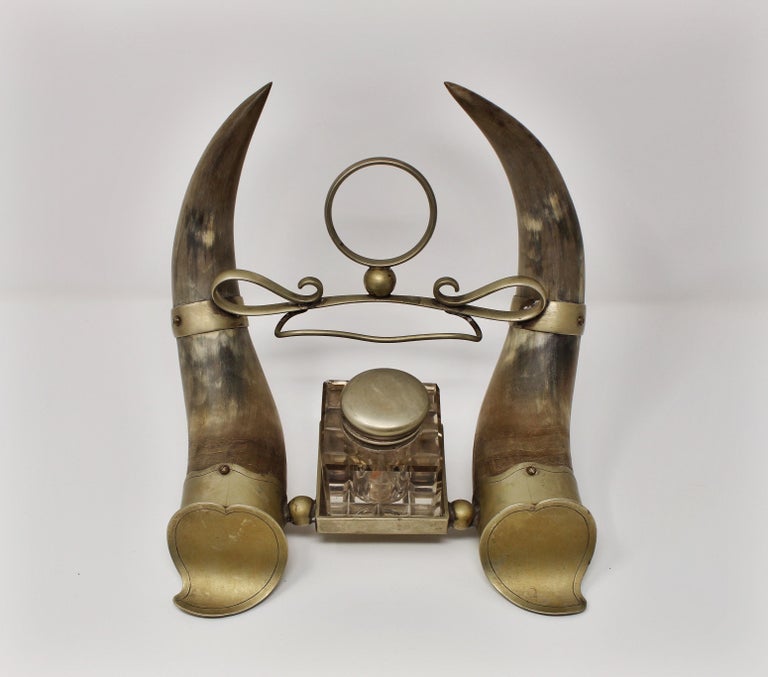 19th Century Horn Inkwell at 1stDibs
