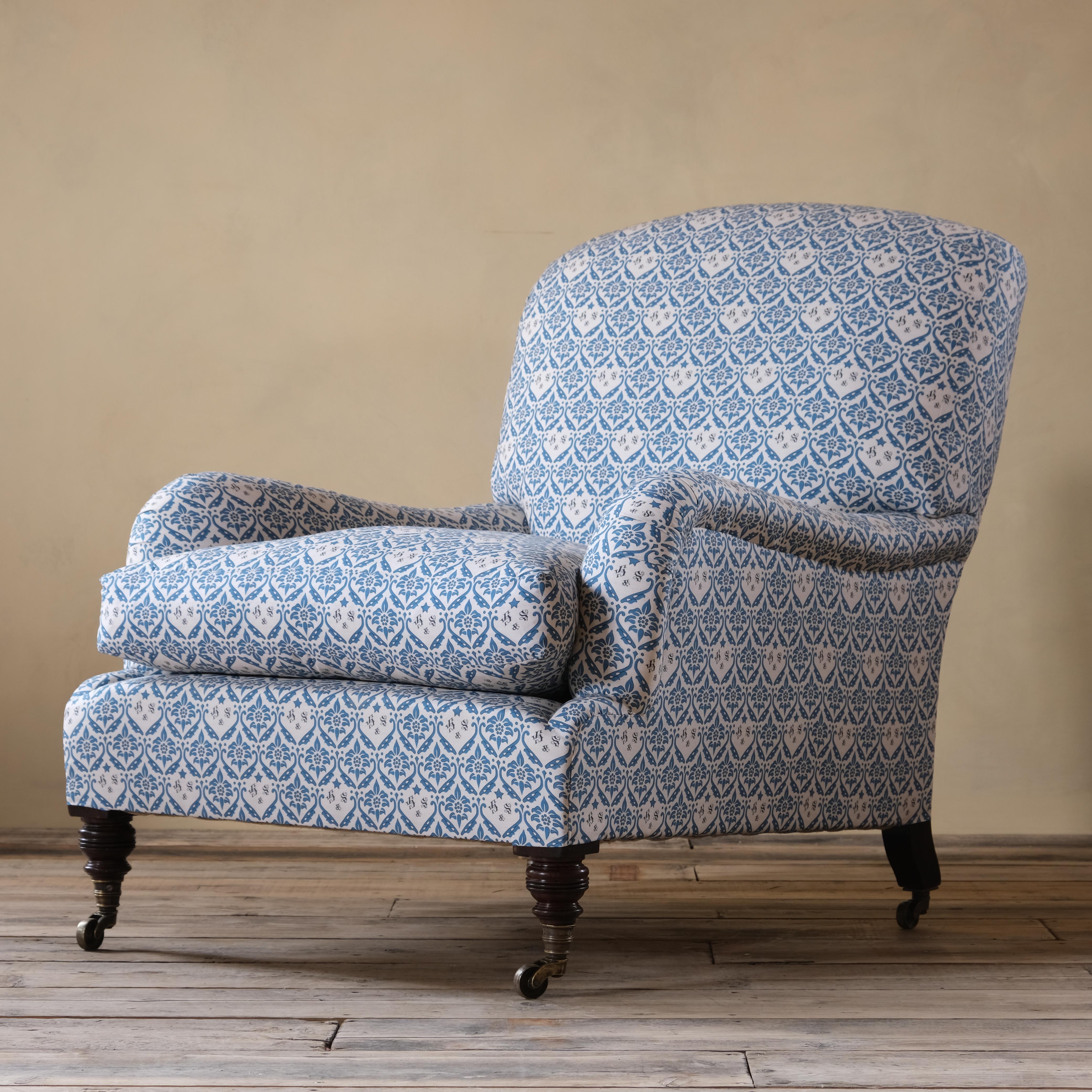 19th century Howard and sons Grafton armchair For Sale at 1stDibs