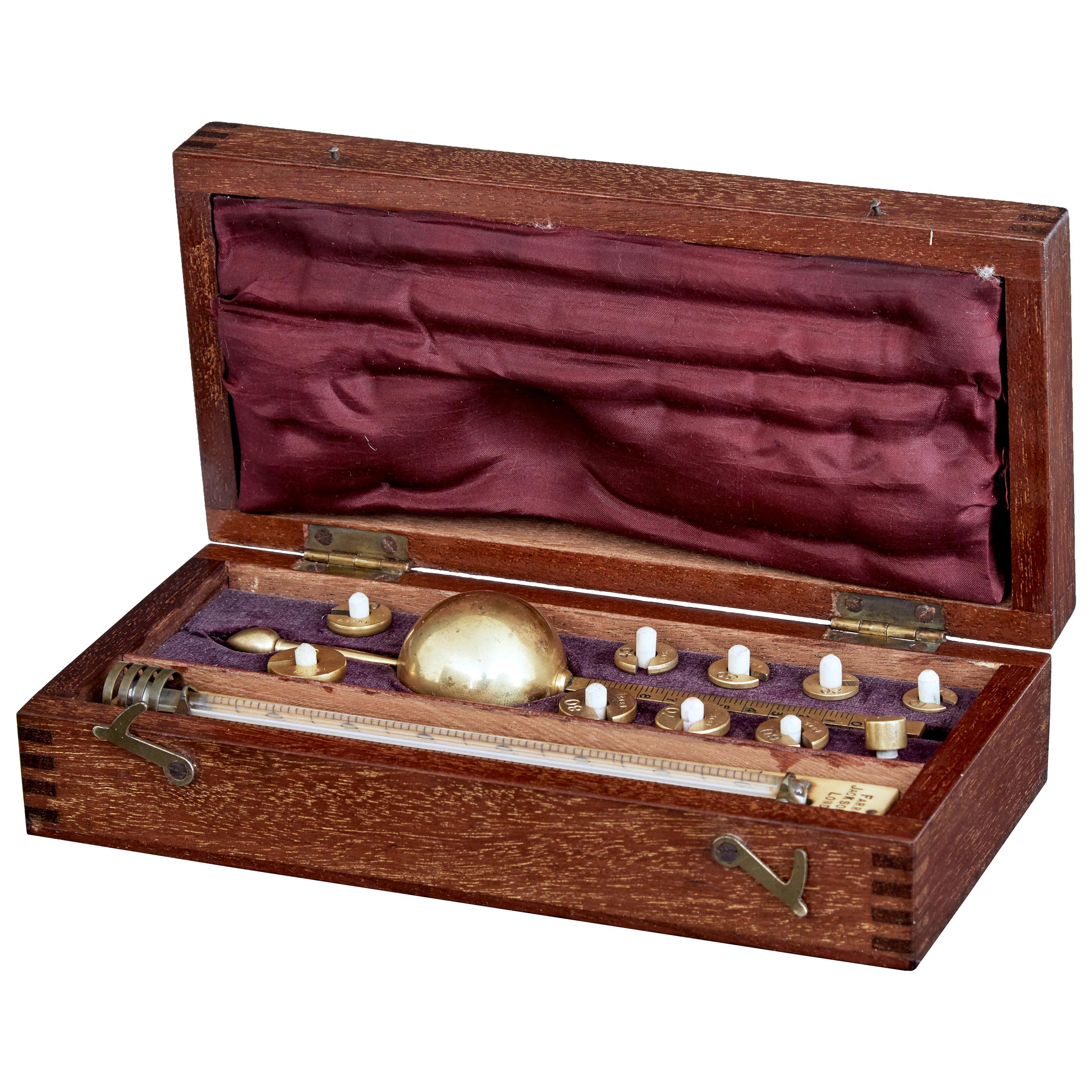 Antique English Sikes Hydrometer in Original Box by "Farrow and Jackson ...
