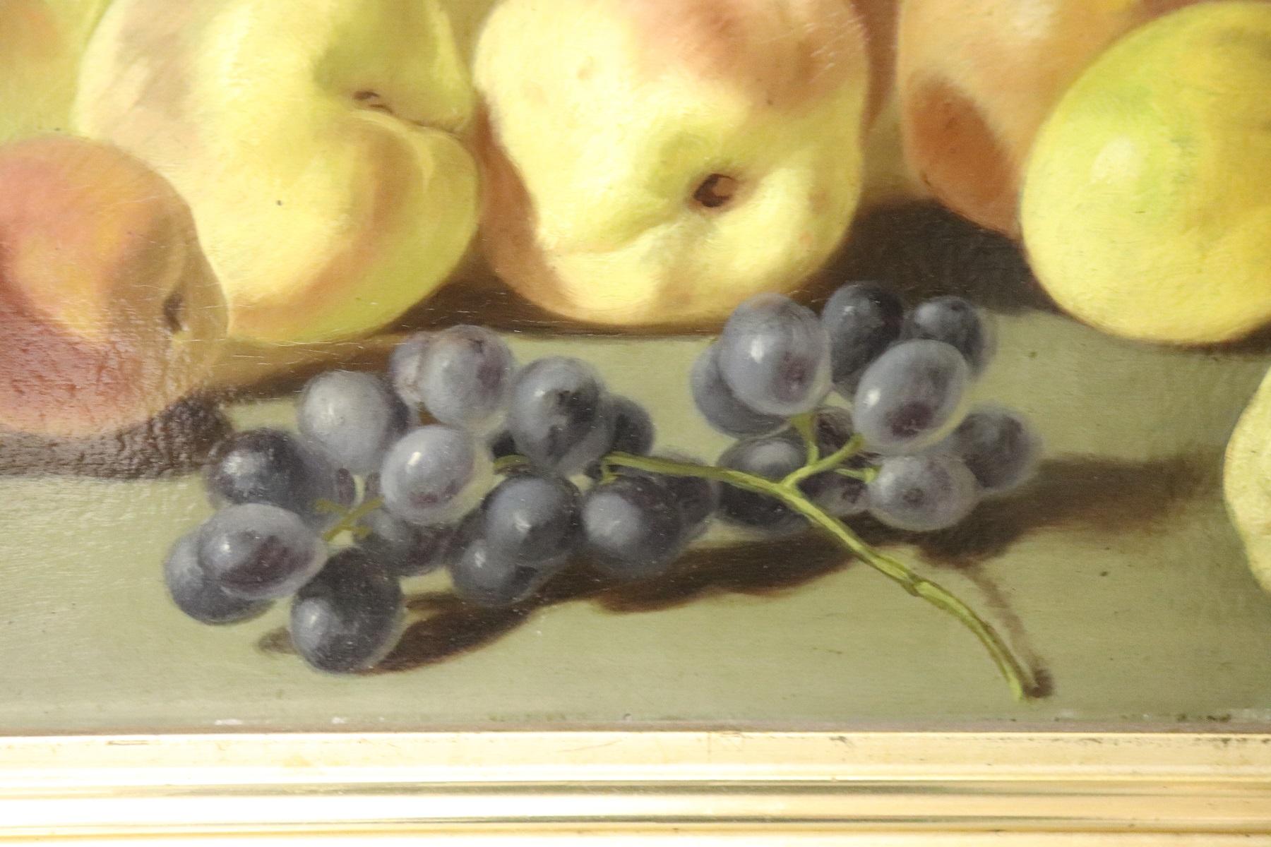 19th Century Important Italian Artist Oil Painting Still Life with ...