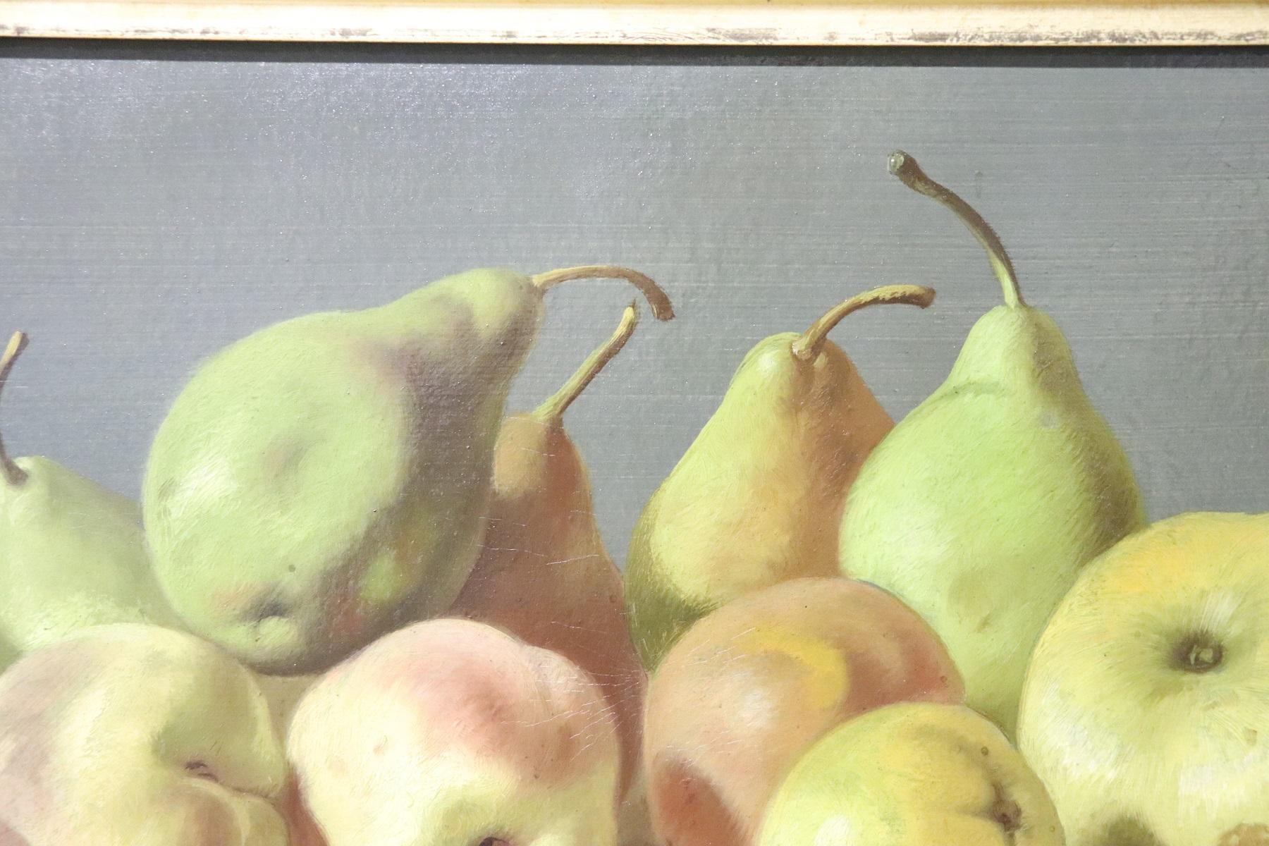 19th Century Important Italian Artist Oil Painting Still Life with ...