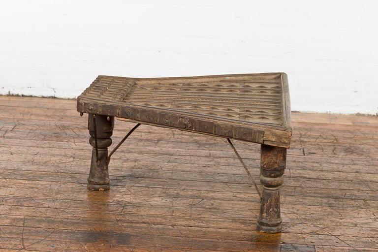 19th Century Indian Bullock Cart Made into a Coffee Table with Iron ...