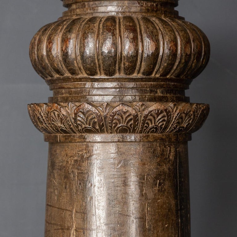 19th Century Indian Handcarved Architectural Columns, c.1860 For Sale ...