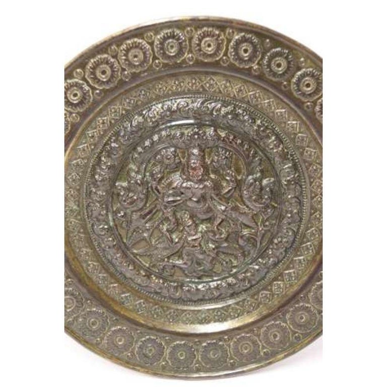19th Century Indian Raj Period Copper and Brass Plaque circa 1880 For ...