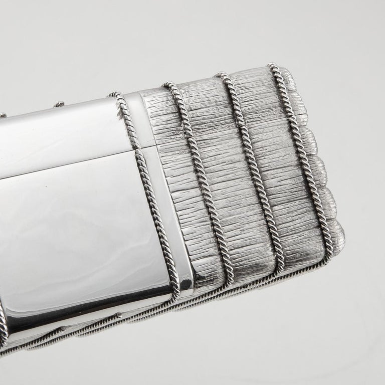 19th Century Indian Solid Silver Cigar Box, Hamilton and Co, circa 1860 ...