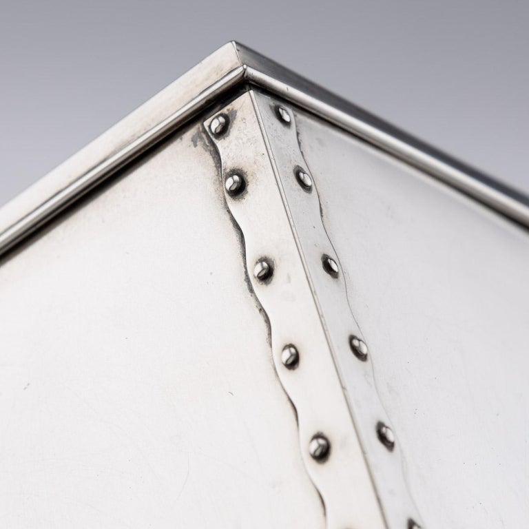 19th Century Indian Solid Silver Tea Chest Shaped Caddy, Hamilton and ...