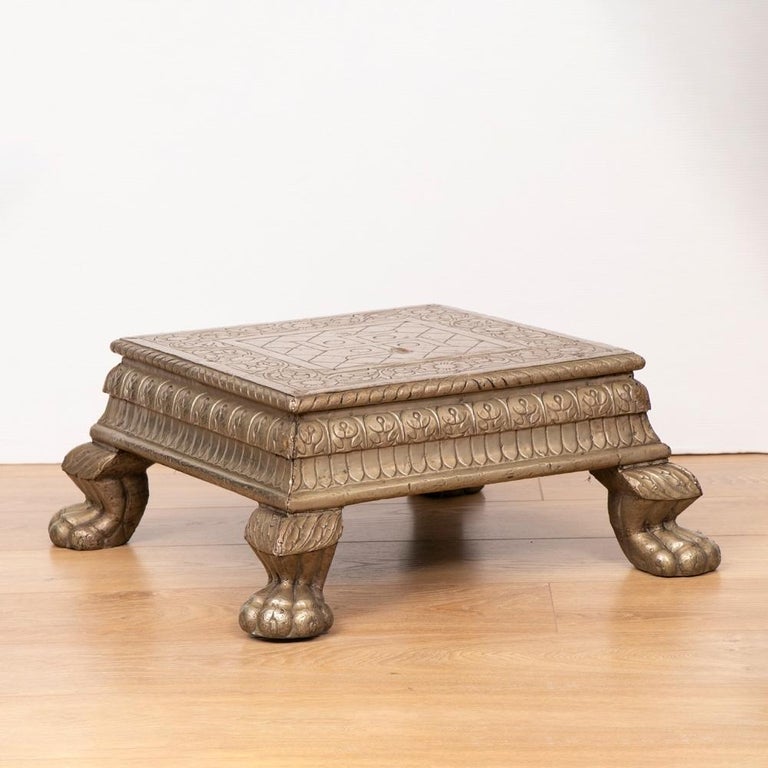 19th Century Indian White Metal Puja Table For Sale at 1stDibs