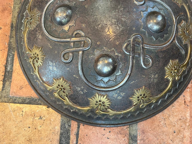 19th Century Indo-Persian Dhal Separ Steel Shield For Sale at 1stDibs