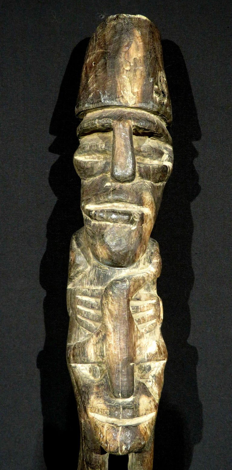 19th Century Indonesian Ironwood Hut Post, possibly Sumatra Samosir ...