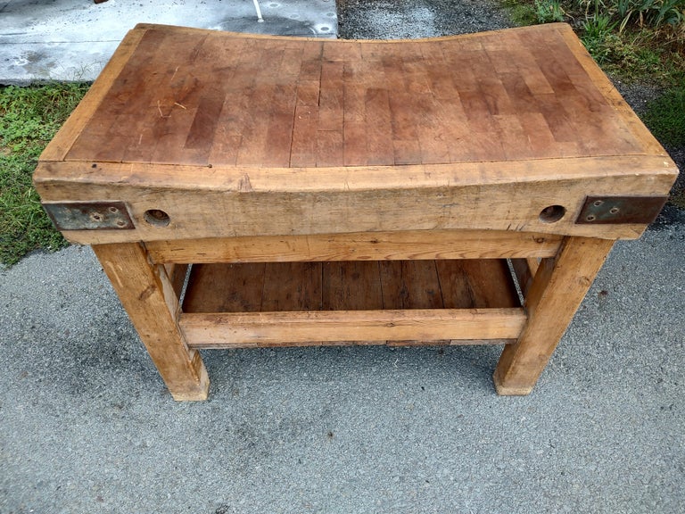 19th Century Industrial Butcher Block Table from England For Sale at ...