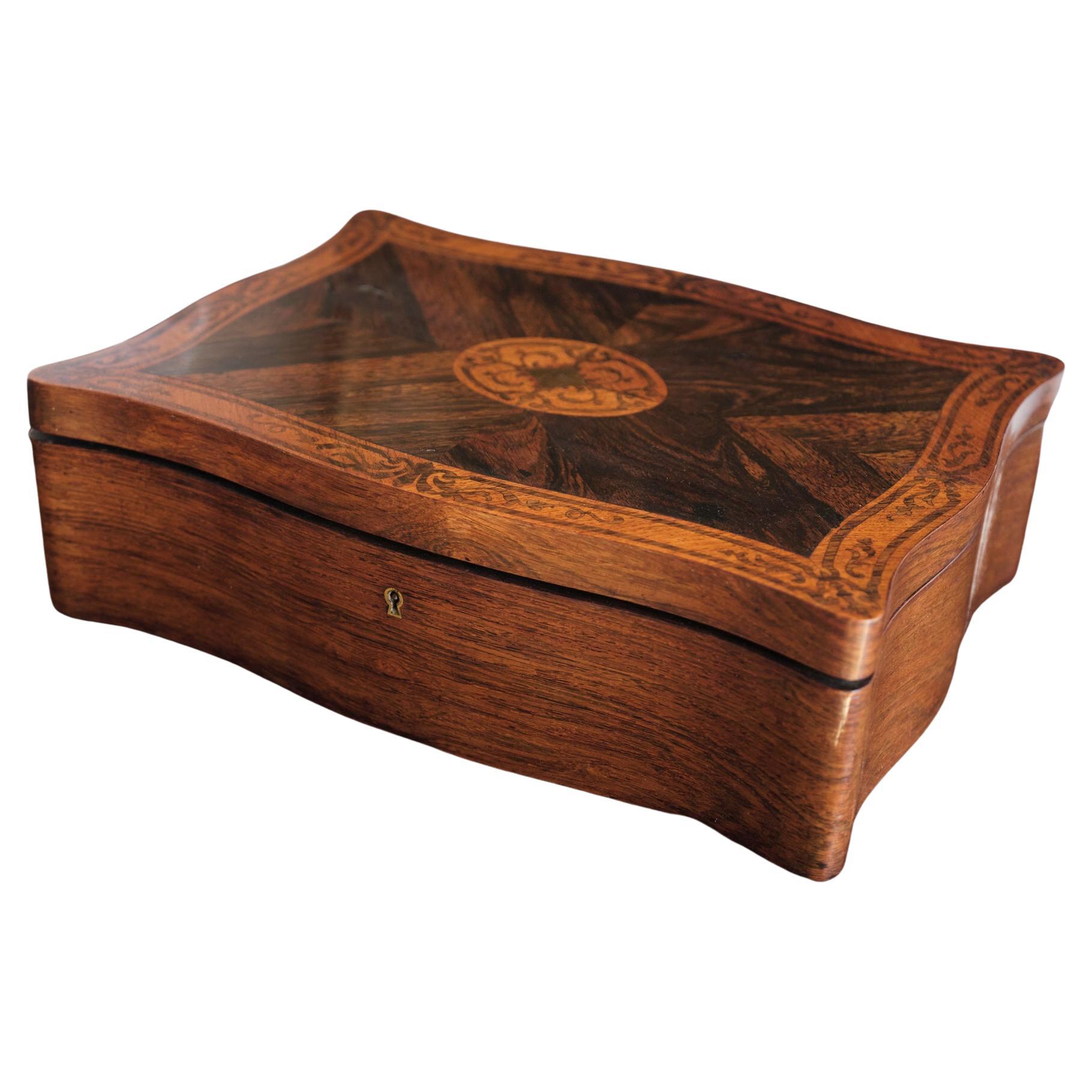 Wooden Inlaid 19th Century Mother of Pear Box at 1stDibs
