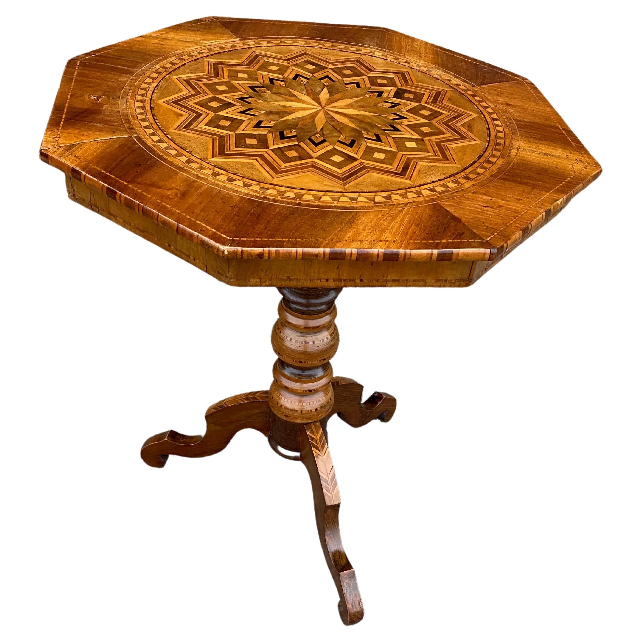 19th Century Italian Ebonised Inlaid Table by Ferdinando Pogliani at ...