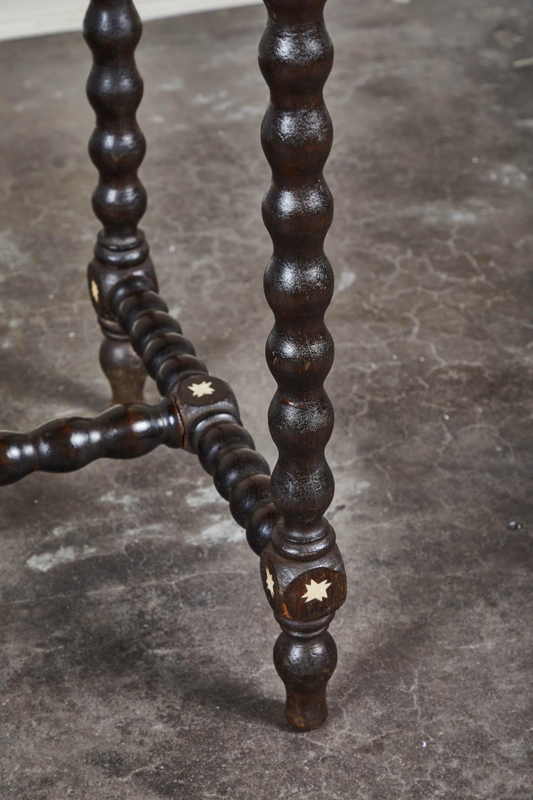 19th Century Inlaid Peruvian Table with Drawers at 1stDibs