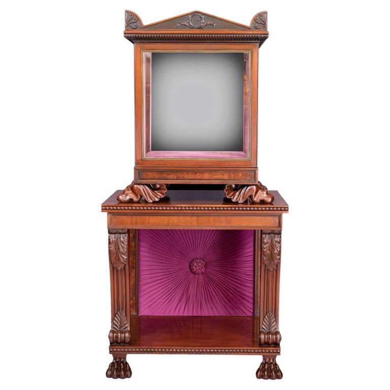 19th Century Irish Regency Trophy/Display Cabinet Stamped Gillington`s ...