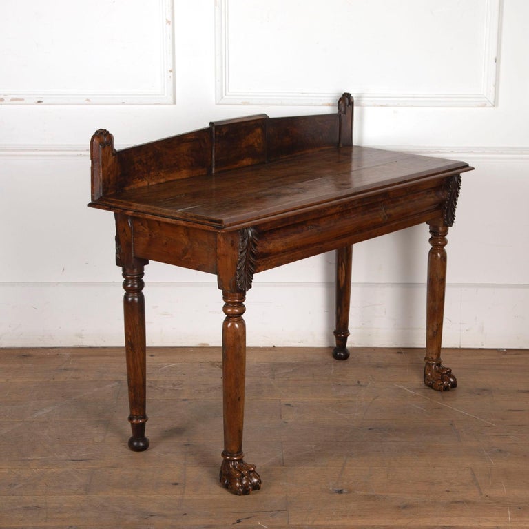 19th Century, Irish Yew Wood Side Table For Sale at 1stDibs