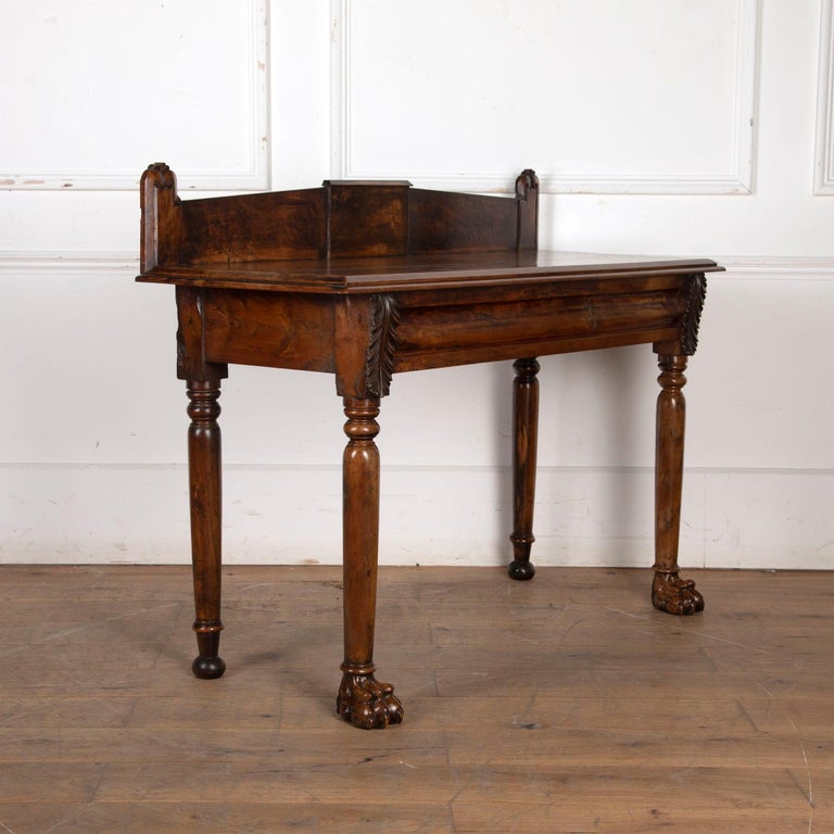 19th Century, Irish Yew Wood Side Table For Sale at 1stDibs