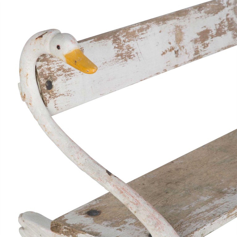 19th Century Iron Swan Garden Bench at 1stDibs | swan bench