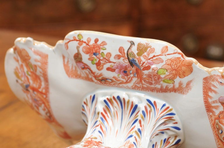 19th Century Ironstone Compote in Imari Colors with Birds, England For ...