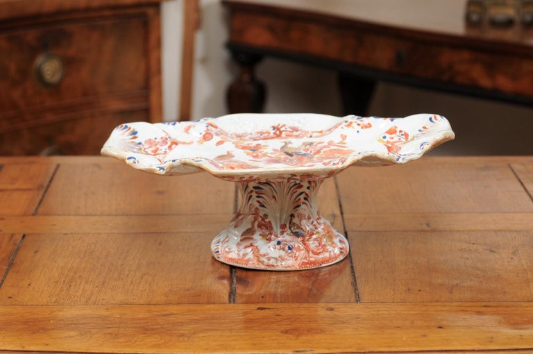 19th Century Ironstone Compote in Imari Colors with Birds, England For ...