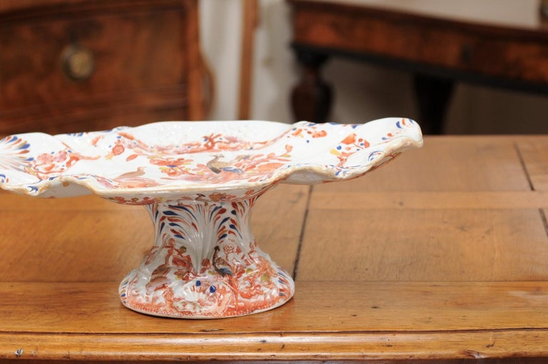 19th Century Ironstone Compote in Imari Colors with Birds, England For ...