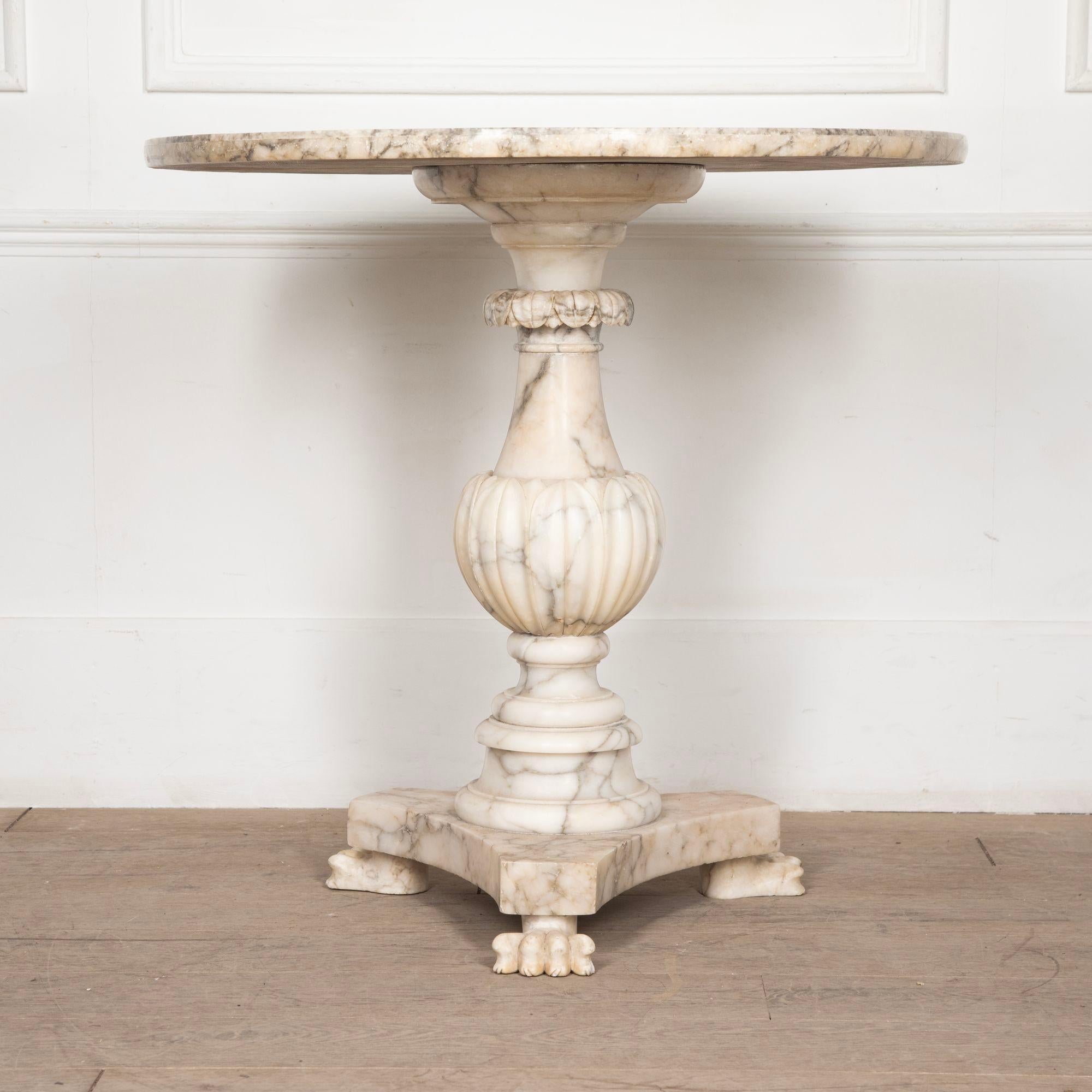 19th Century Italian Alabaster Centre Table For Sale at 1stDibs
