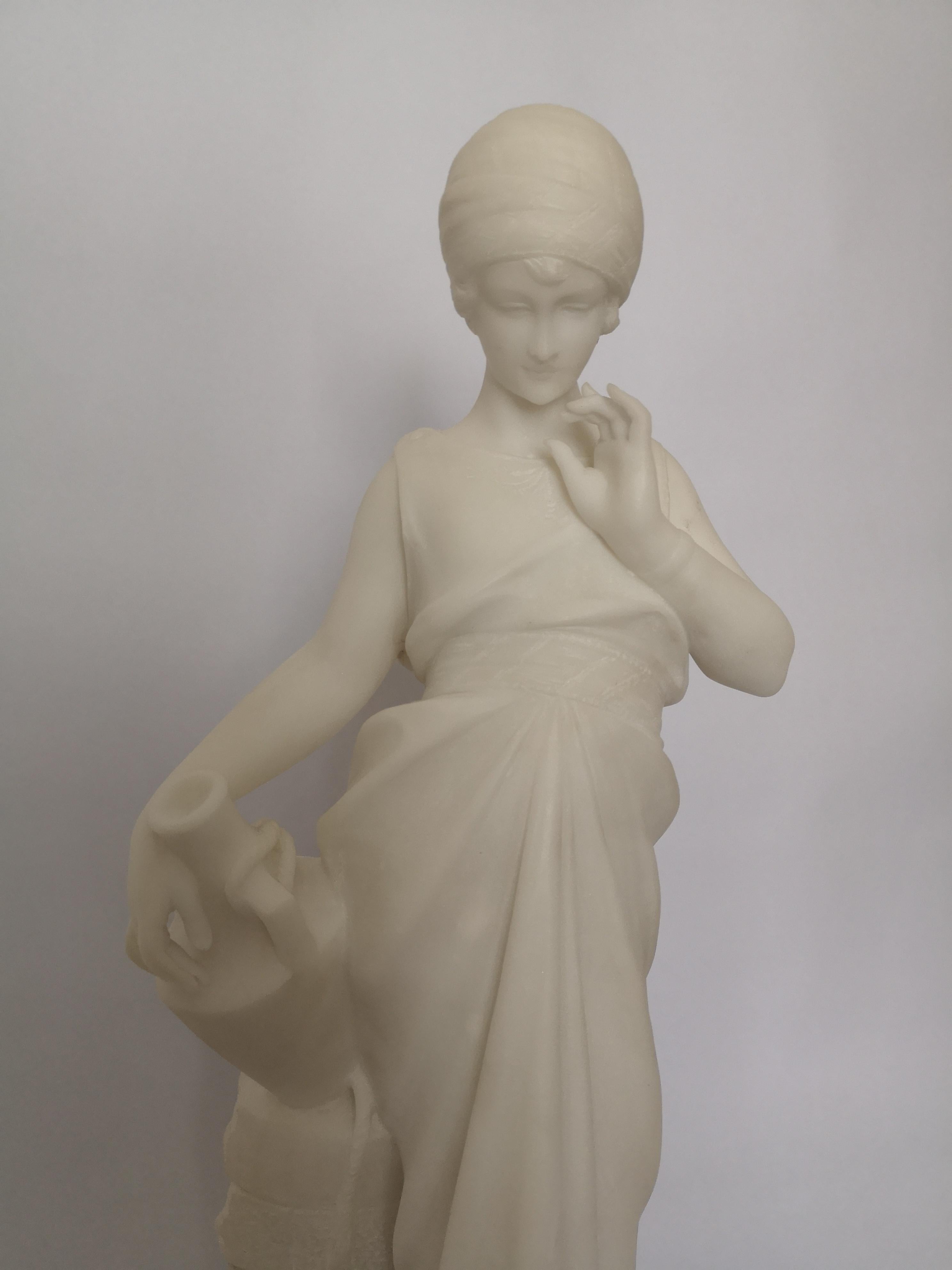 19th Century Italian Alabaster Sculpture of a Lady by Pugi For Sale at ...