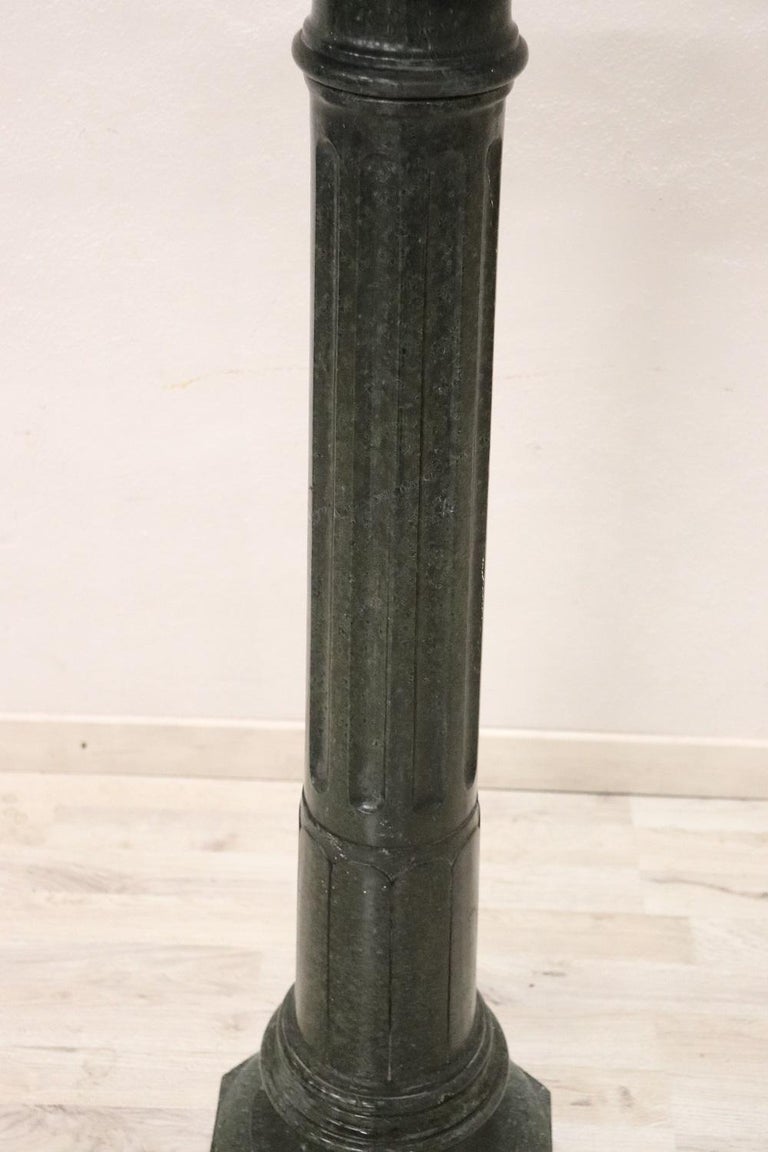 19th Century Italian Antique Column in Green Marble from the Alps For ...