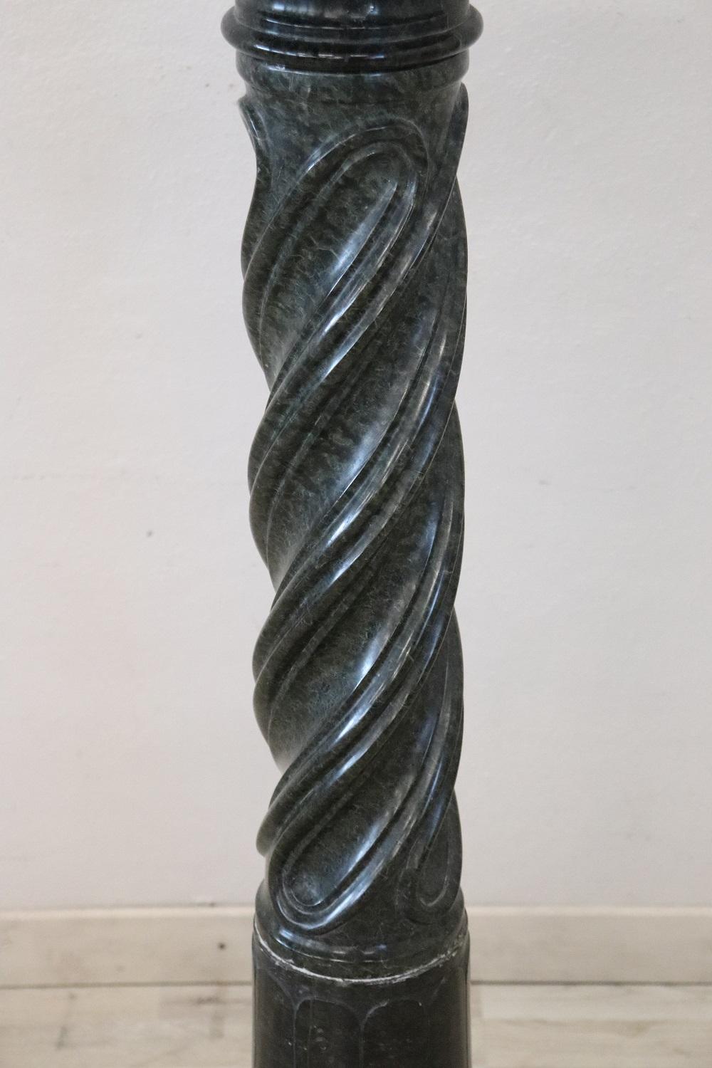 19th Century, Italian Antique Column in Green Marble from the Alps For ...