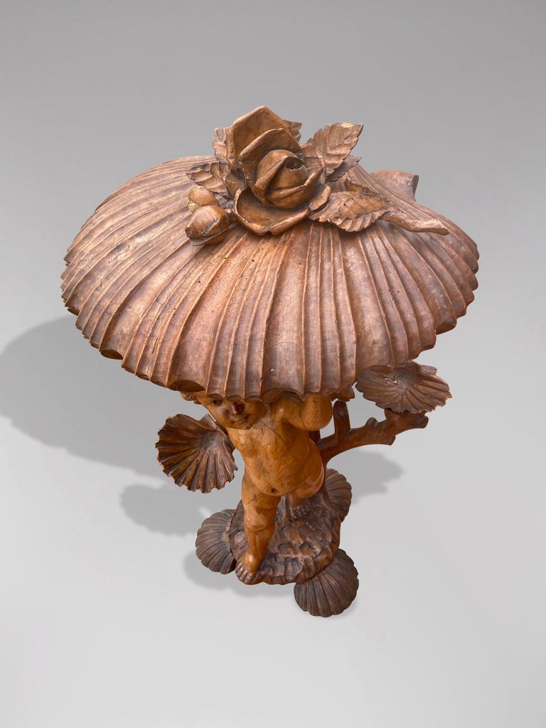 19th Century Italian Baroque Style Carved Putti Statue For Sale at 1stDibs