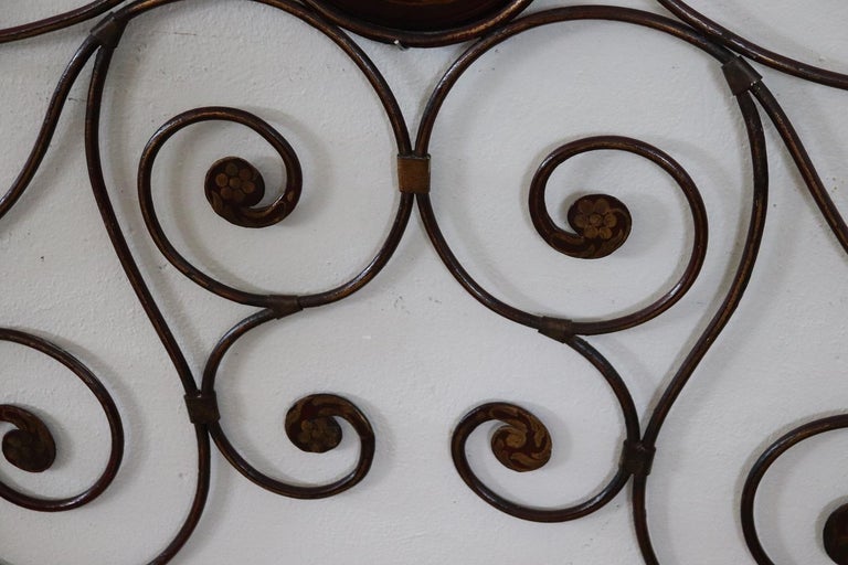 19th Century Italian Baroque Style Wrought Iron Antique Headboard at ...