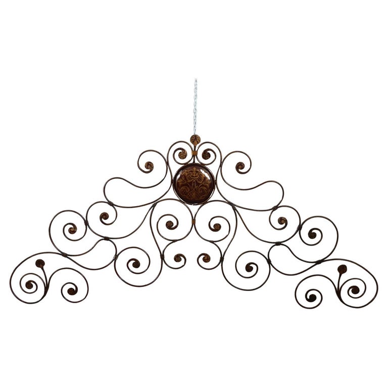 19th Century Italian Baroque Style Wrought Iron Antique Headboard at ...